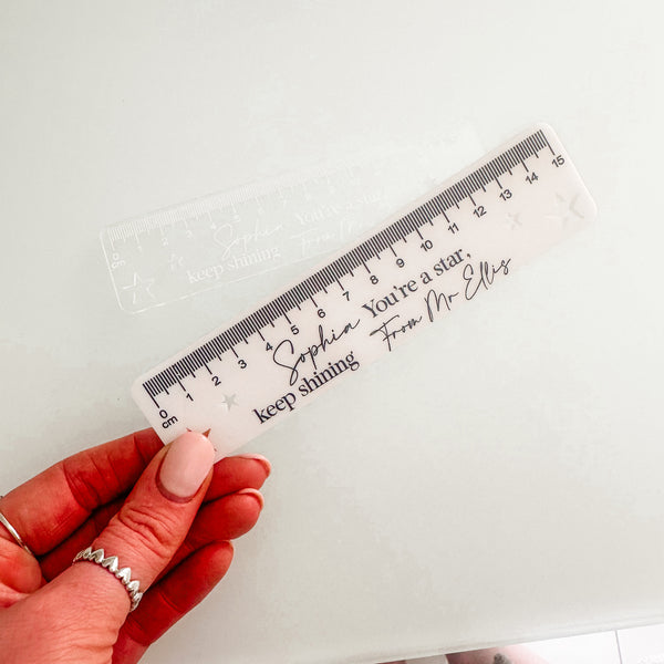Personalised School Leavers Ruler 2025 | Custom Acrylic or Wood Gift ...